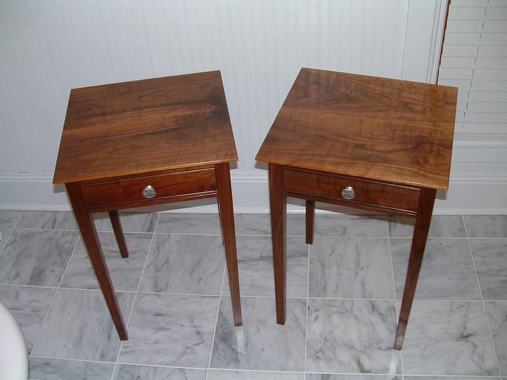 Walnut One-Drawer Lamp Stands - FineWoodworking