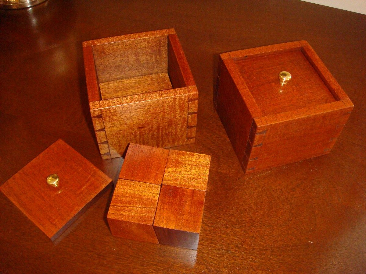 Pair of Mahogany Puzzle Boxes - FineWoodworking