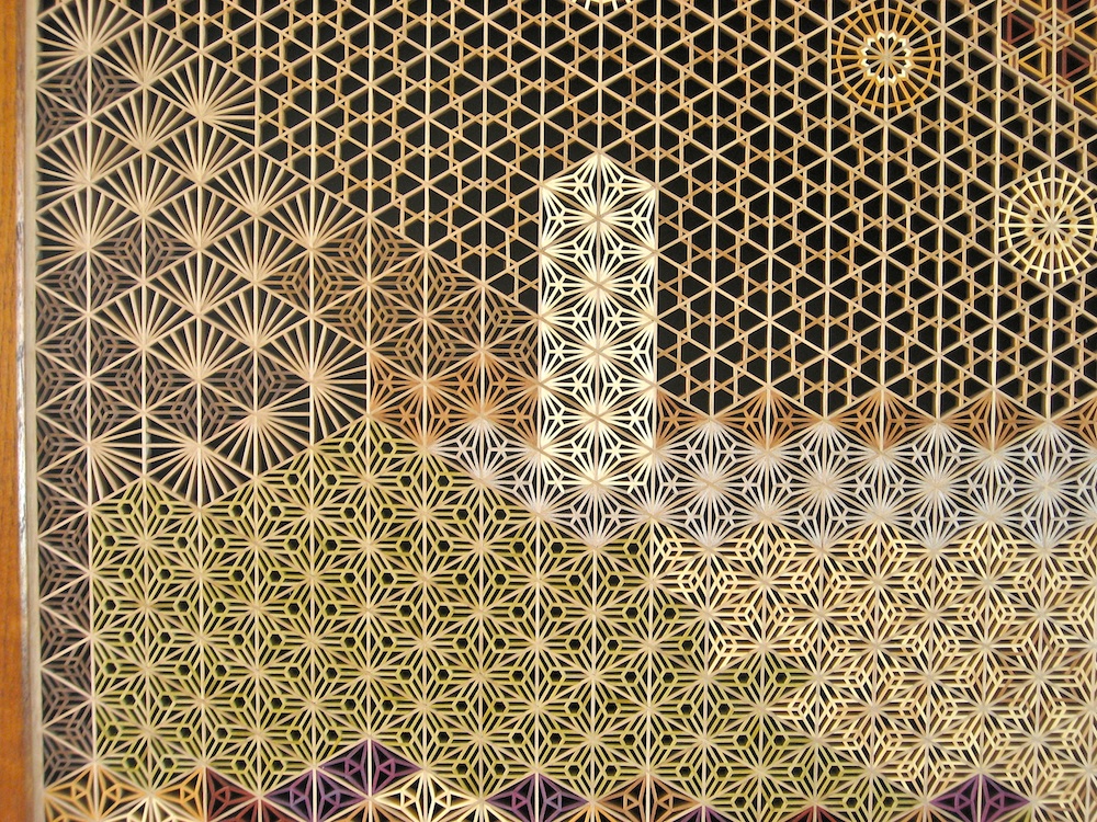 Kumiko art - landscape - FineWoodworking