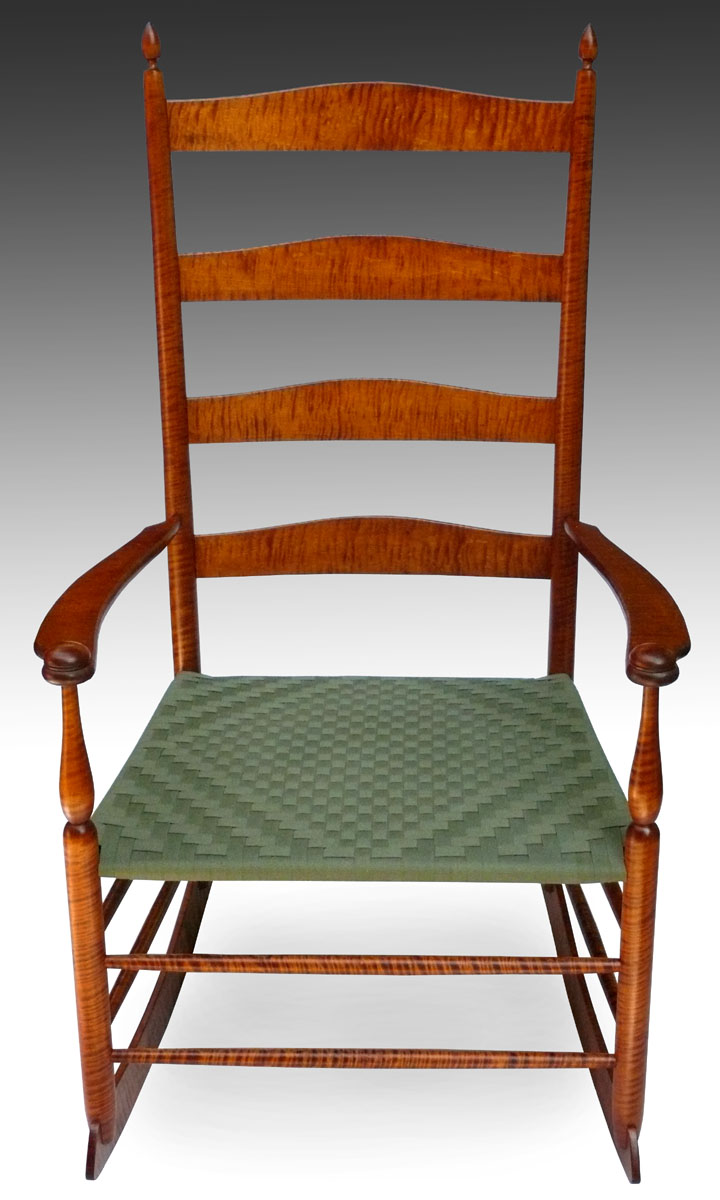 No. 7 Shaker rocker, tiger maple - FineWoodworking