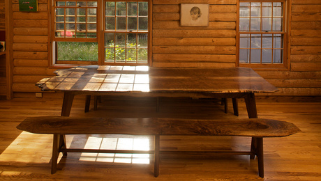 Rustic Walnut Dining Table and Benches - FineWoodworking