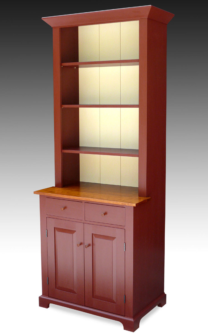Shaker style hutch, milk-painted - FineWoodworking