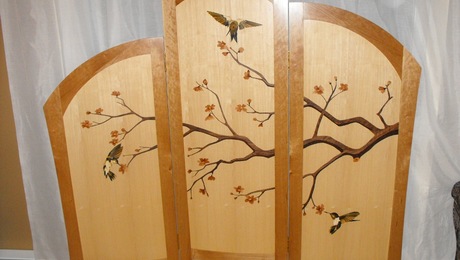 Hummingbirds Folding screen - FineWoodworking