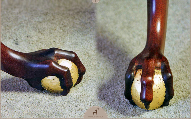 Eagle claw and ball table - FineWoodworking