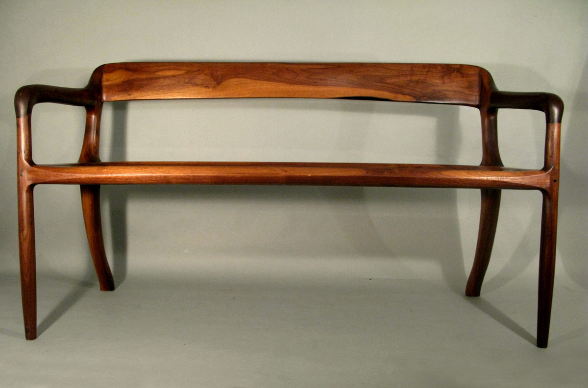 Walnut Bench, In the spirit of Maloof design... - FineWoodworking