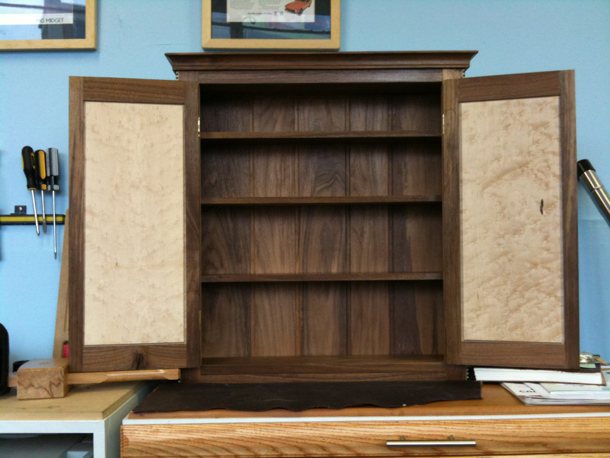 Walnut and Maple Wall Cabinet - FineWoodworking