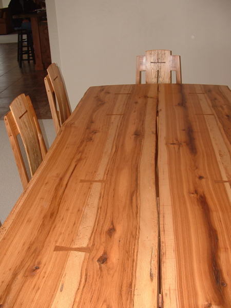reclaimed hickory dinning table and chairs - FineWoodworking