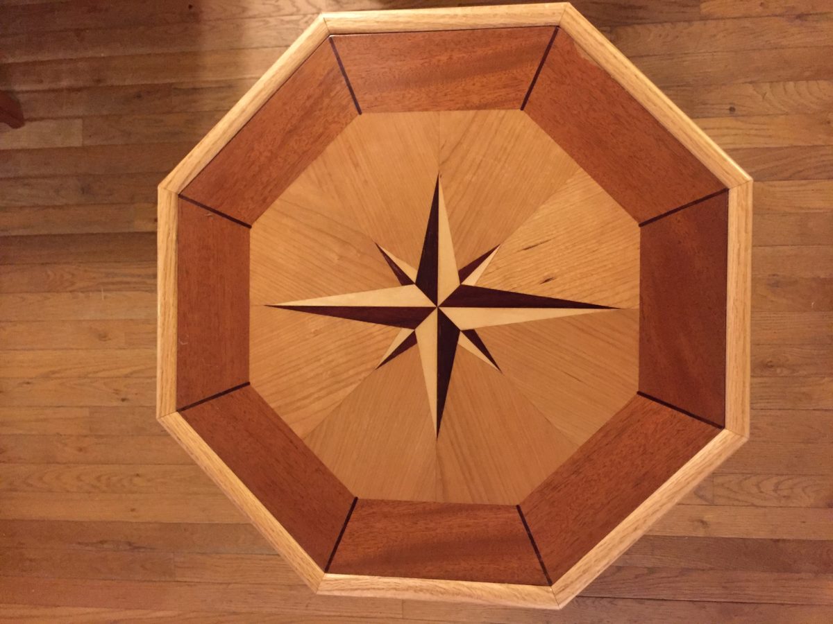Octagon Table with Compass Star Inlay - FineWoodworking