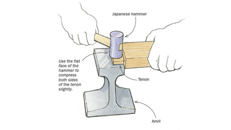 Peen your tenons for easier assembly and a locked joint - FineWoodworking