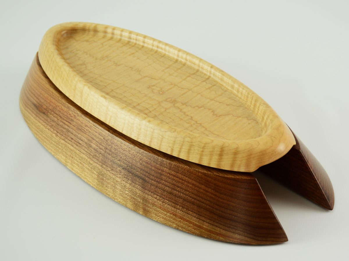 Black Walnut and Curly Maple Serving Dish - FineWoodworking