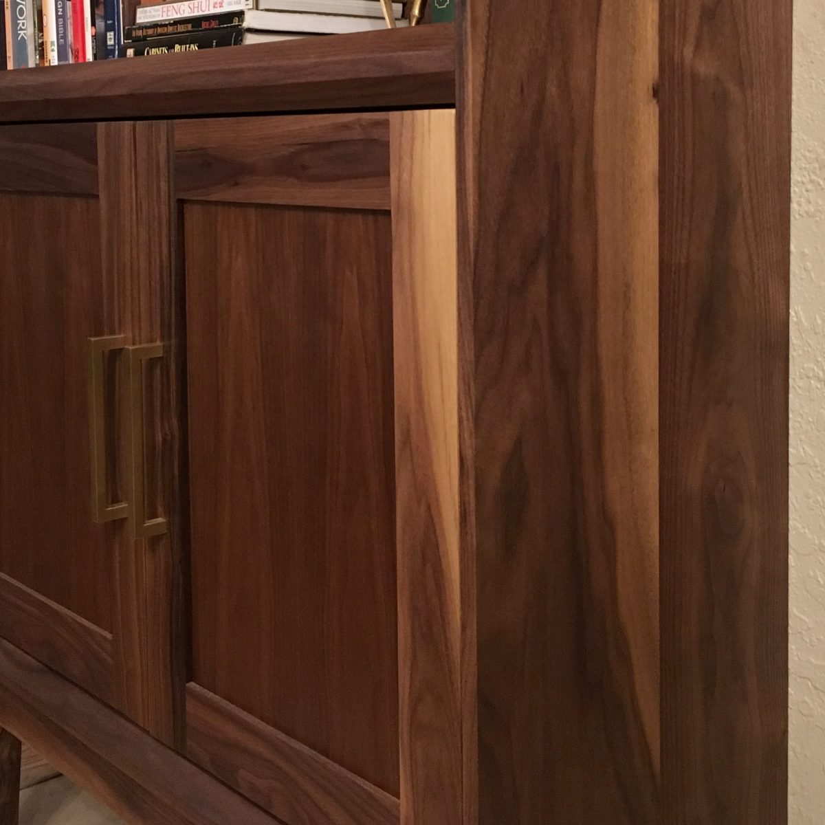 Chamfered Face Walnut Bookcase - FineWoodworking