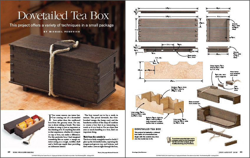 How to Make a Tea Box with Dovetails - FineWoodworking