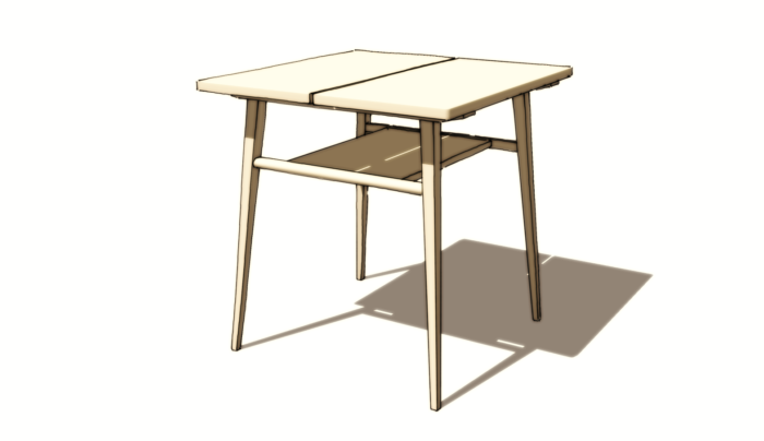 SketchUp: Modeling Table and Stool Legs with Rake and Splay ...