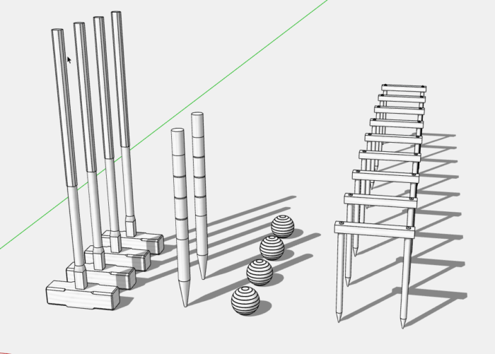 Modeling a Croquet Set with Section Cuts - FineWoodworking