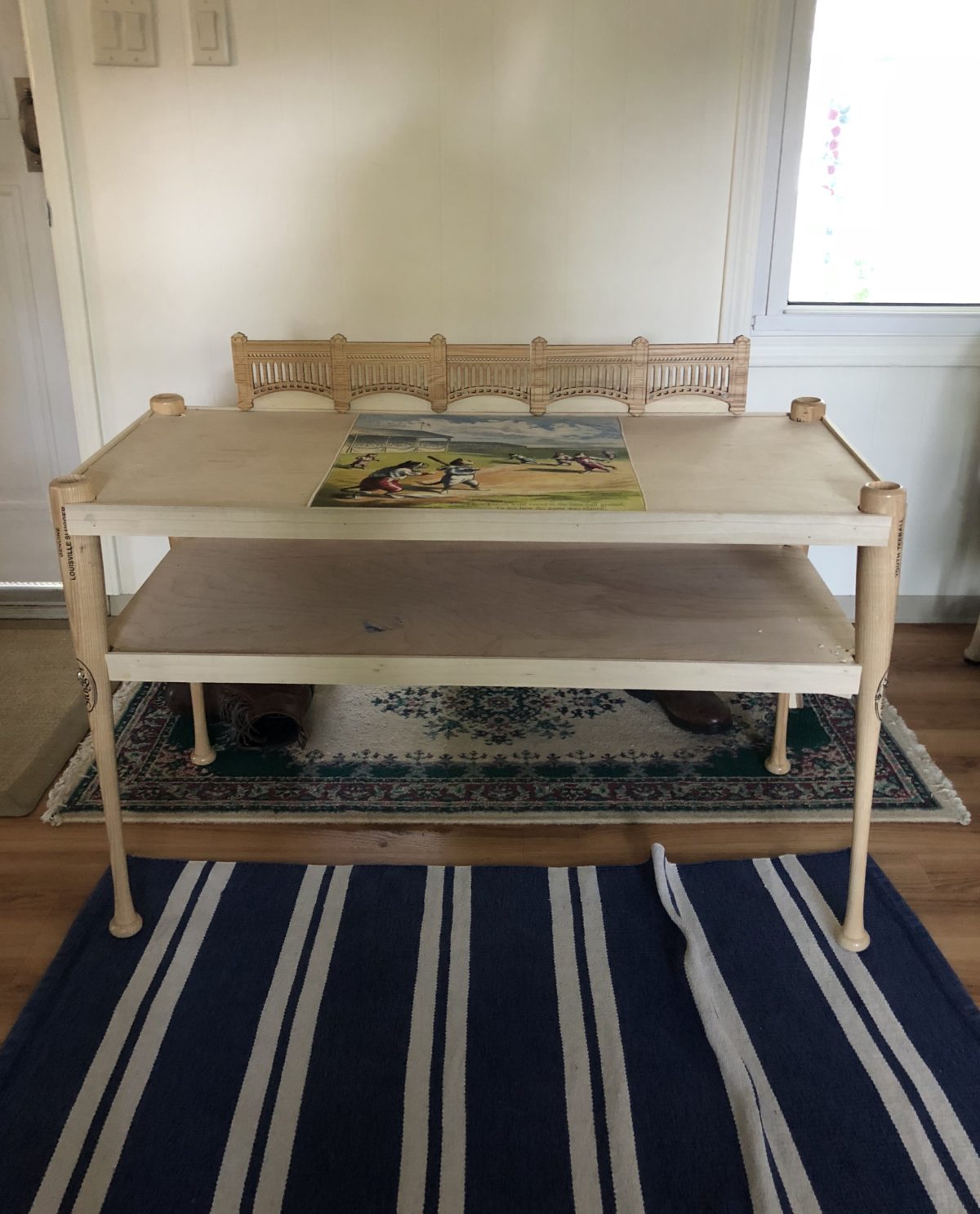 Baseball motif end table - FineWoodworking