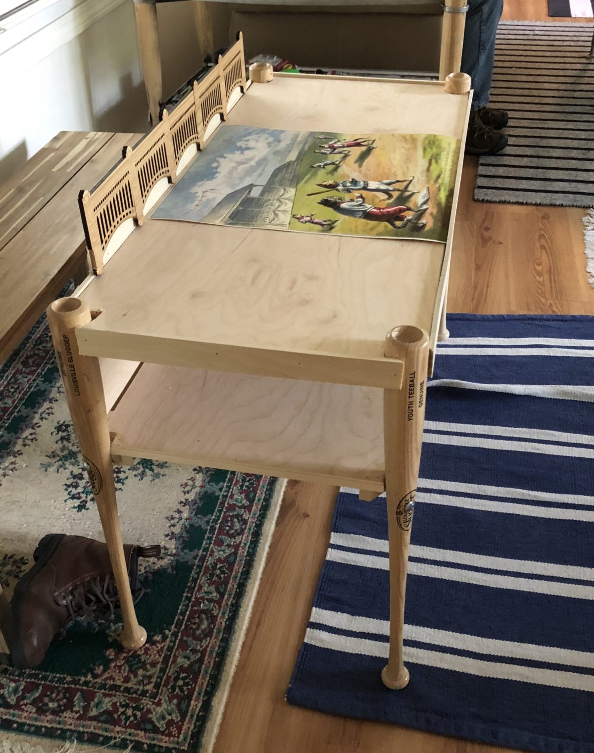 Baseball motif end table - FineWoodworking