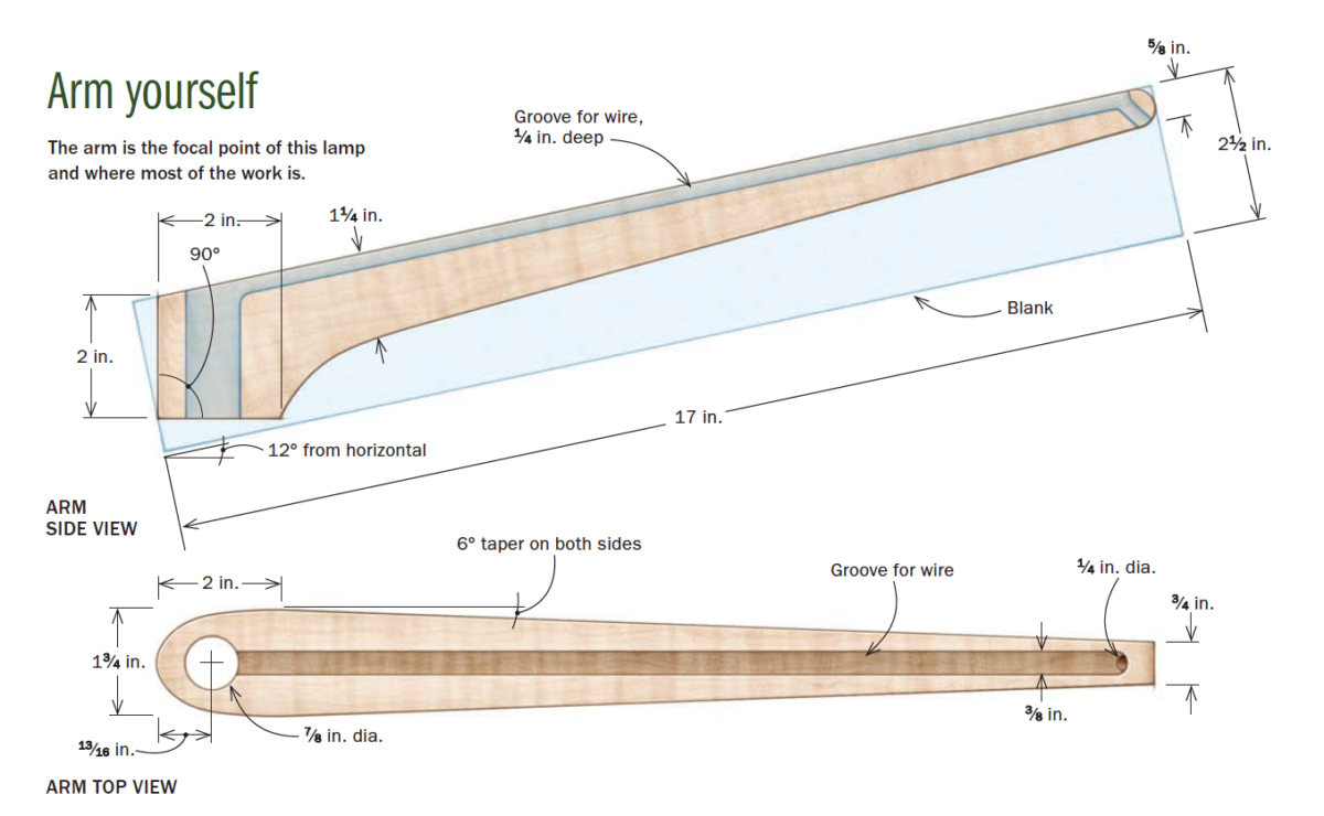 Make A Contemporary Swing-Arm Lamp - FineWoodworking