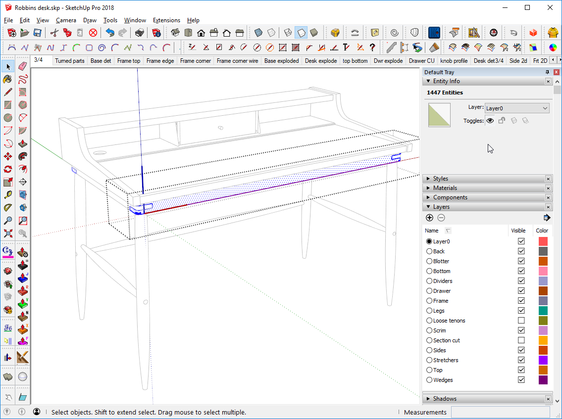 Layers in SketchUp: The Basics - FineWoodworking