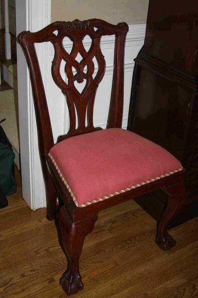 Applied carved shell on chair crest rail - FineWoodworking