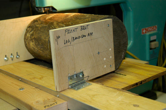 Jig to bandsaw logs - FineWoodworking