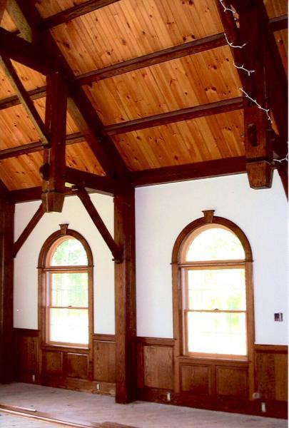 Built-in cabinet around offset window - FineWoodworking