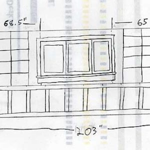 Built-in cabinet around offset window - FineWoodworking