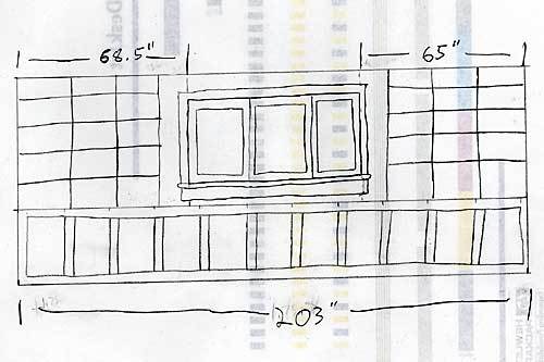 Built-in cabinet around offset window - FineWoodworking