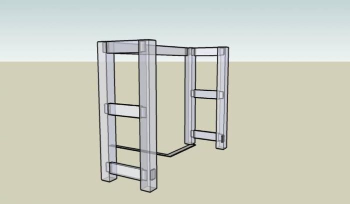 Connect Legs with rail Sketchup help - FineWoodworking