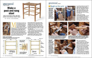 Make a Post-and-Rung Stool from Green Wood - FineWoodworking