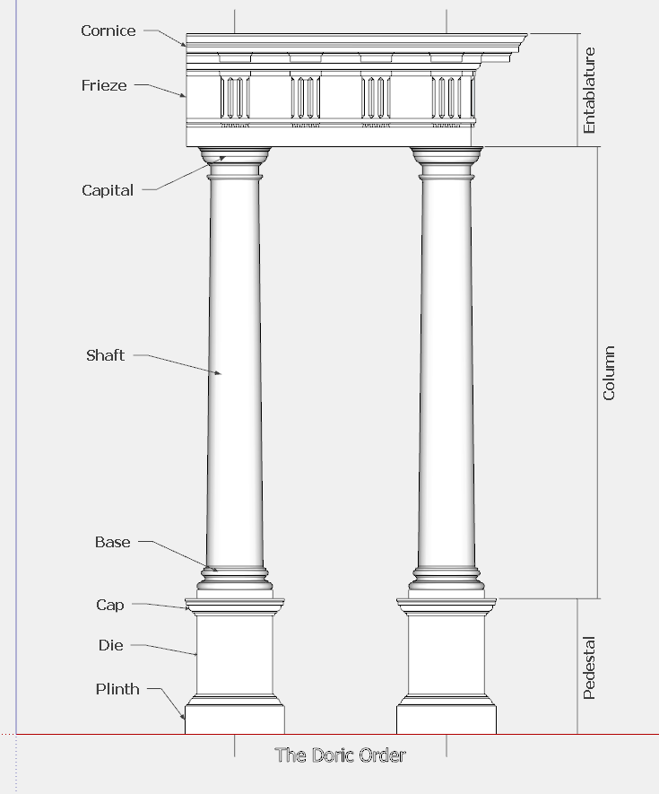 The Doric Order - Classic Architecture in SketchUp - FineWoodworking