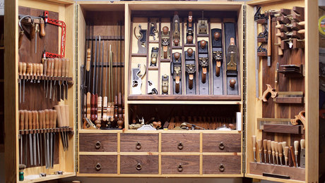 279- Southern Yellow Pine and Walnut Toolbox - FineWoodworking