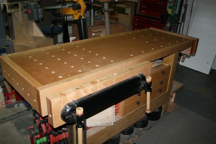Shaker workbench - bench dogs - FineWoodworking
