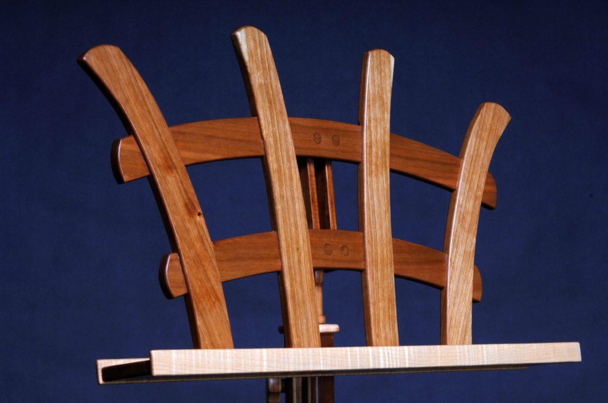 Elegant and light contemporary music stand - FineWoodworking