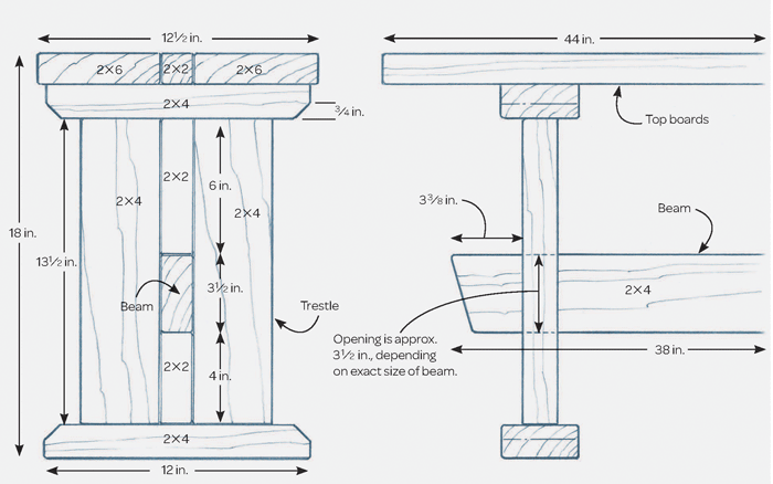 Easy-to-build outdoor bench - FineWoodworking