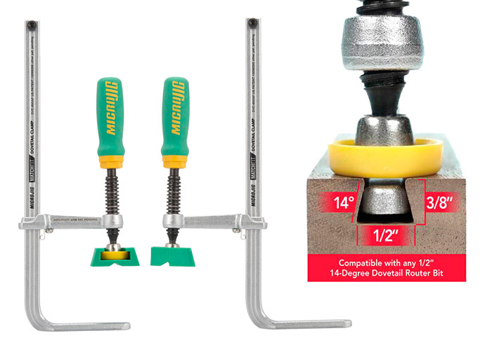 MICROJIG introduces MATCHFIT Dovetail Clamp AP - FineWoodworking