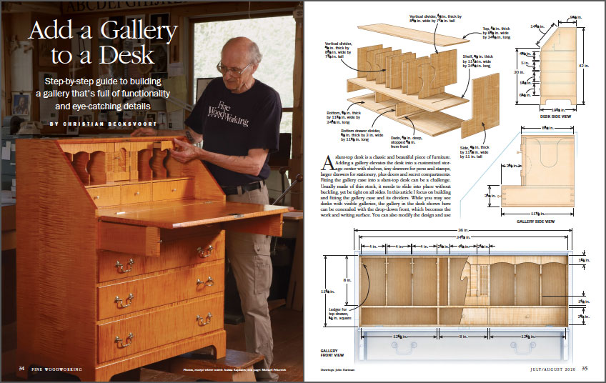 How to Build a Desk Gallery - FineWoodworking
