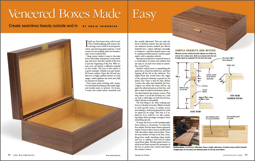 Veneered Boxes Made Easy - FineWoodworking
