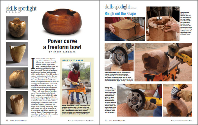 How to power carve a bowl - FineWoodworking