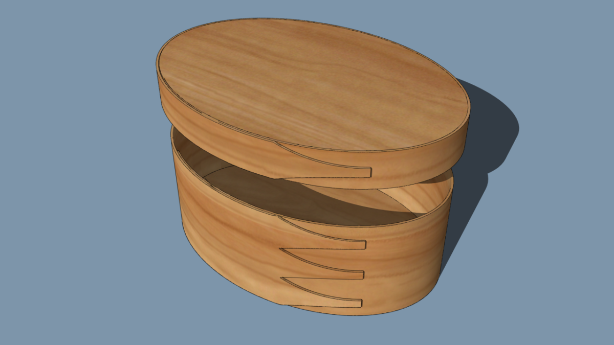 Modeling an oval Shaker box in SketchUp - FineWoodworking