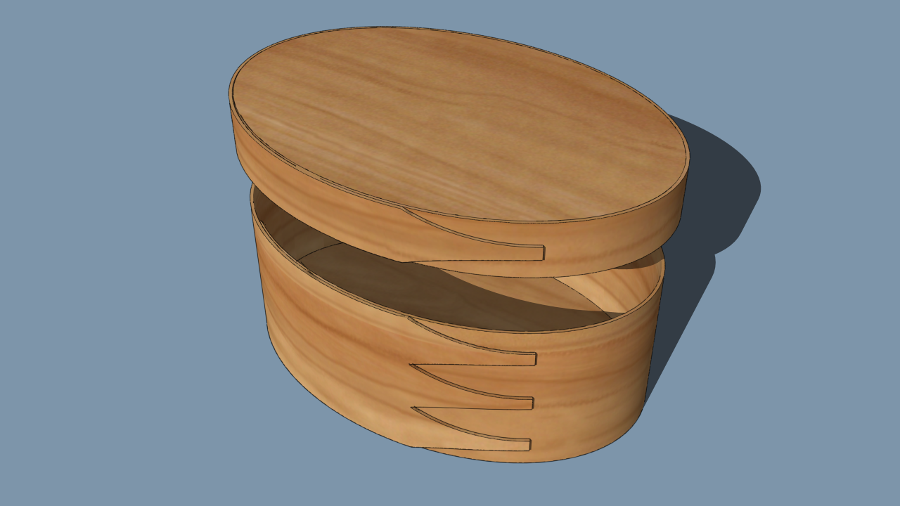 Modeling an oval Shaker box in SketchUp - FineWoodworking