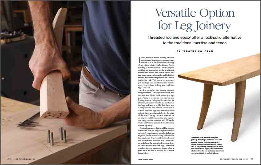 Threaded rod and epoxy: A versatile option for leg joinery ...