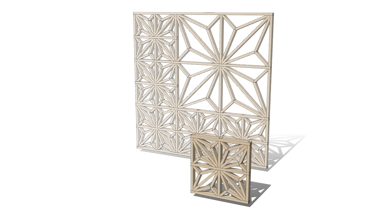 Kumiko: An exercise with components in SketchUp - FineWoodworking