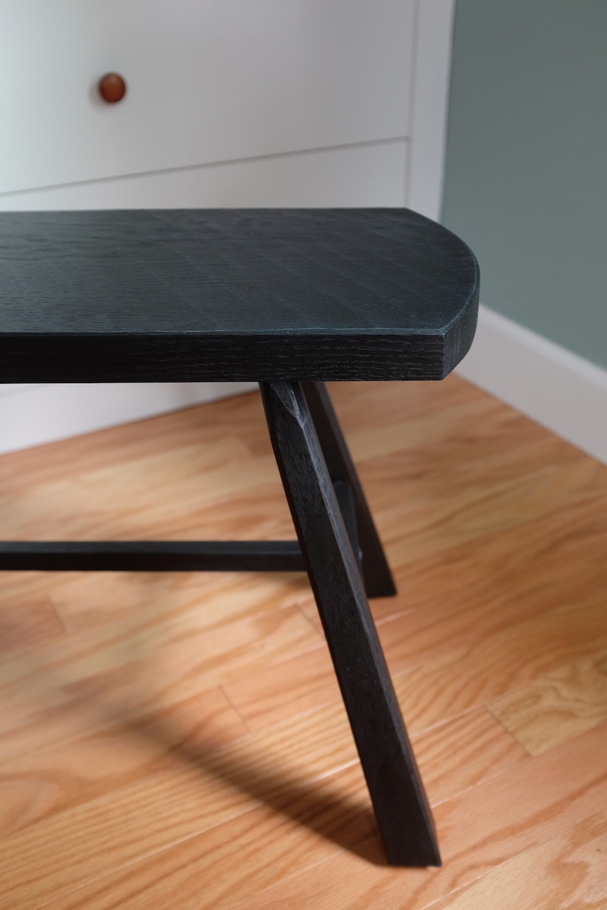 Staked Bench - Painted Oak - FineWoodworking