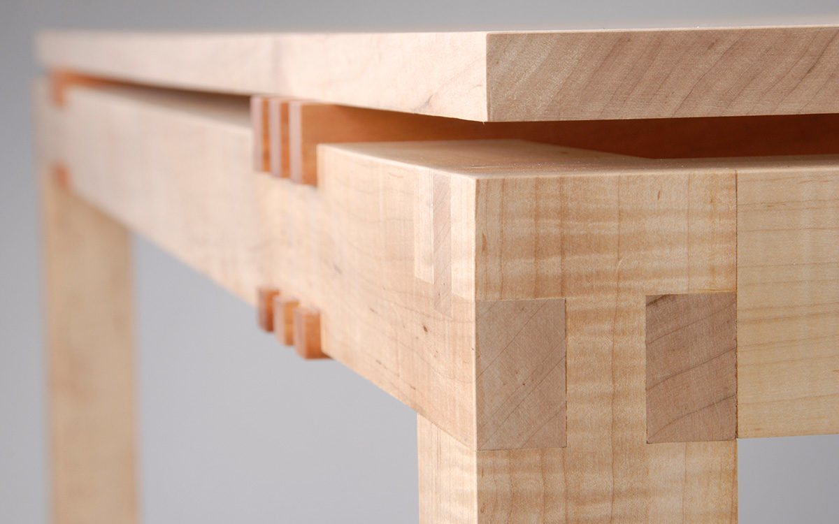 Floating-Top Table with Three-Way Corner Joint - FineWoodworking