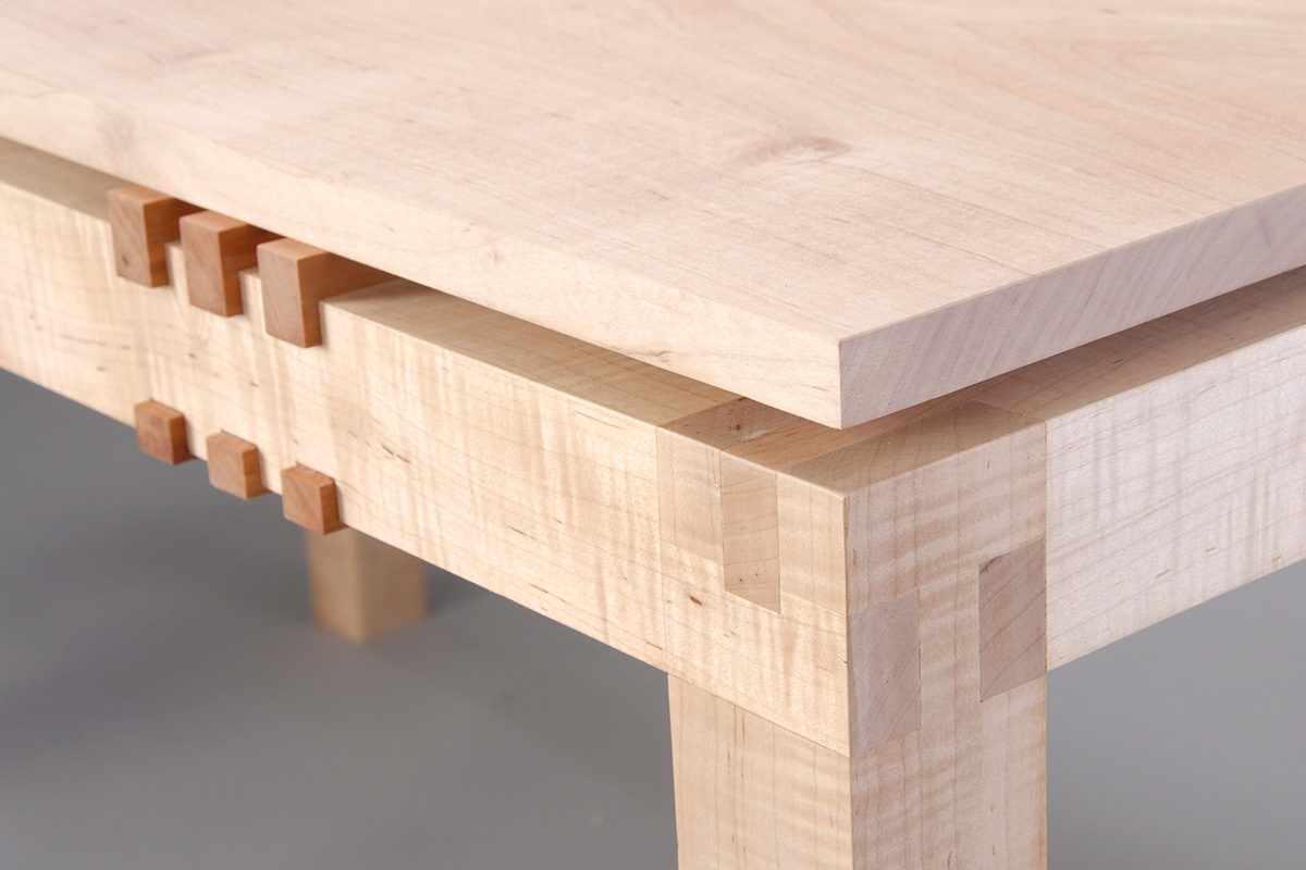 Floating-Top Table with Three-Way Corner Joint - FineWoodworking