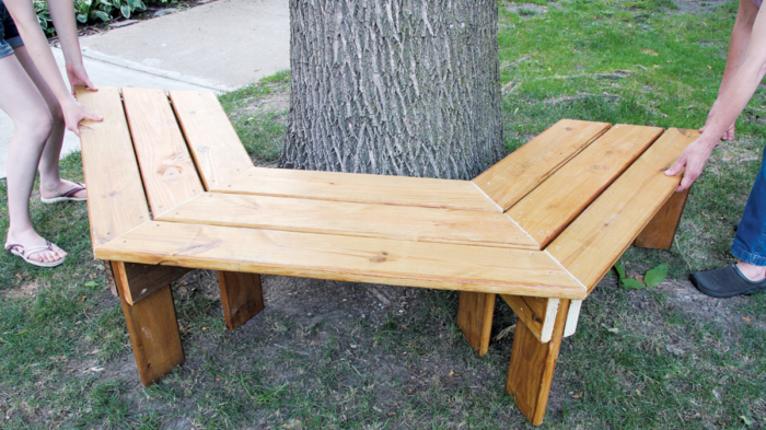 Build a Bench Around a Tree - FineWoodworking