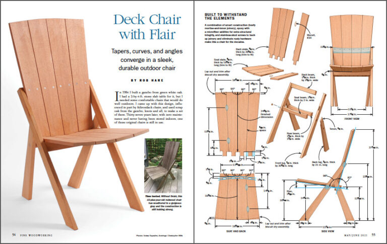 A Deck Chair Built to Withstand the Elements - FineWoodworking