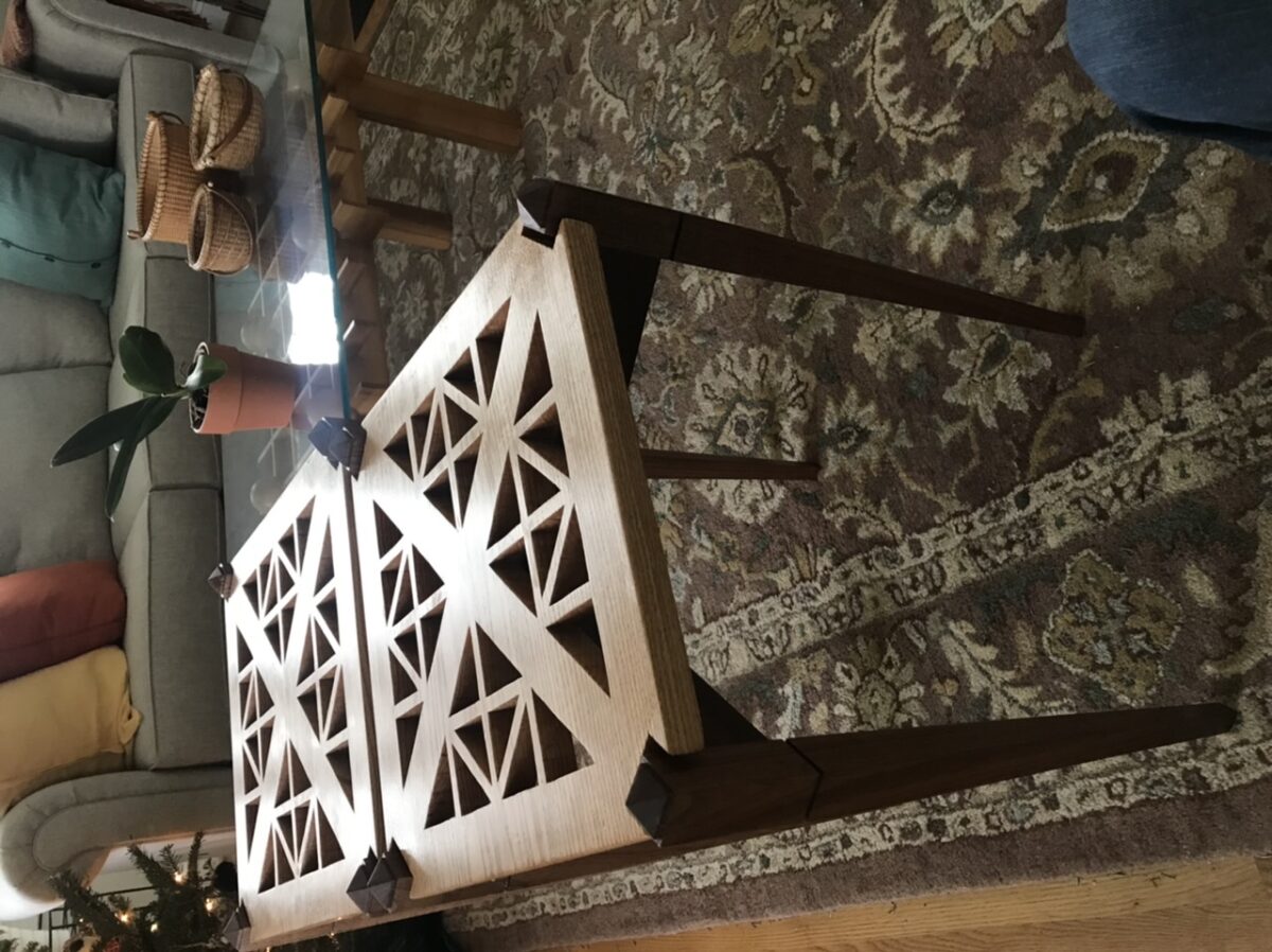 Floating top geometric side tables - FineWoodworking