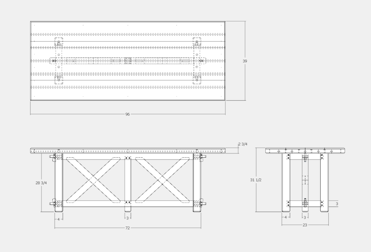 Managing a dining table with massive components - FineWoodworking