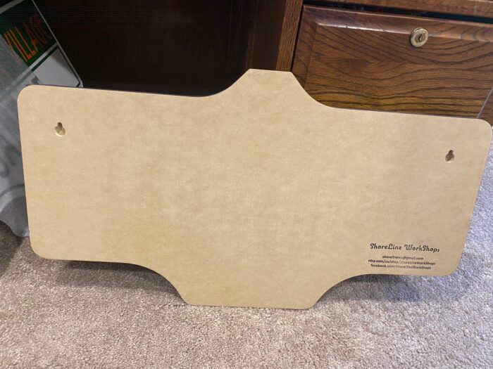 Advice: How to hang MDF sign onto wall / close fit over doorway ...